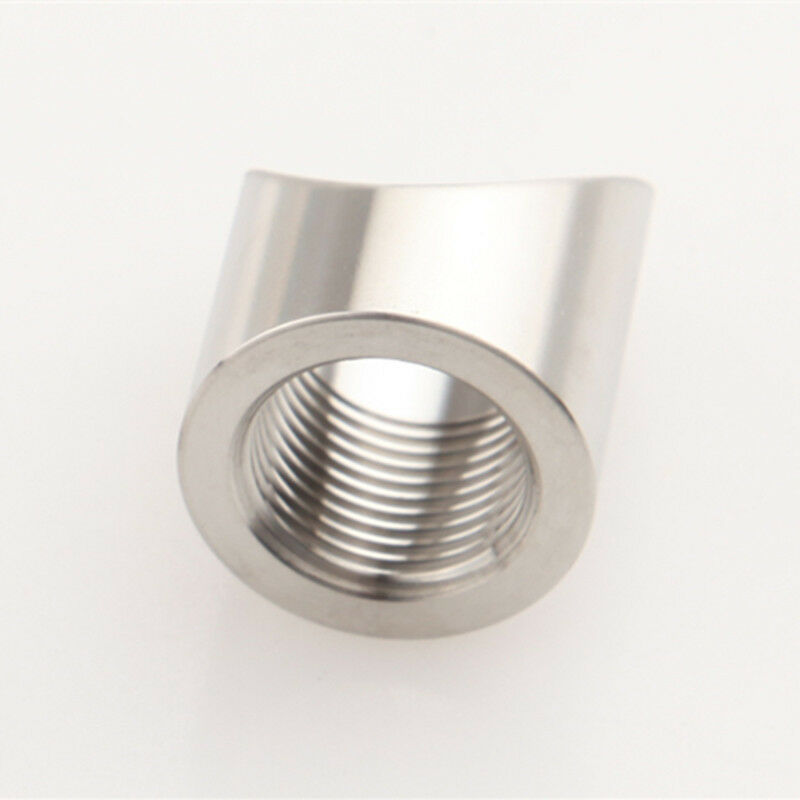 45° Angle Pre-Cut M18 x 1.5 O2 Sensor Bung - 304 Stainless - 248-294-7157